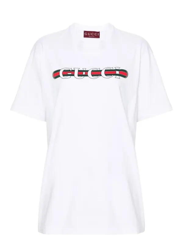 Gucci Cotton Logo Print T-shirt - Multicolor