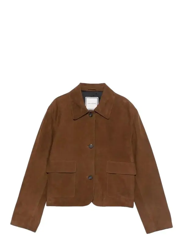 Tagliatore Cropped Suede Leather Jacket - Multicolor