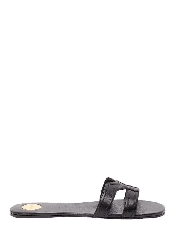 Saint Laurent Mabrouka Calf Leather Sandals - Multicolor