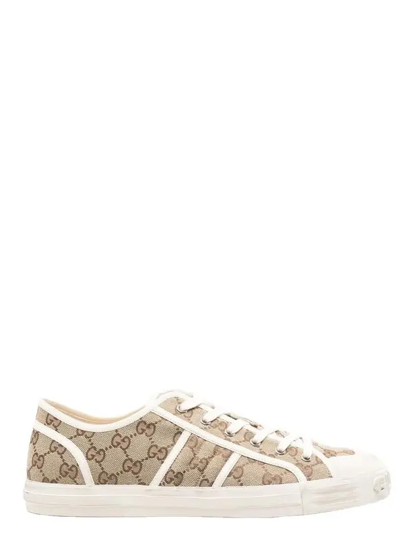 Gucci Gg Canvas Low-top Sneakers - Brown