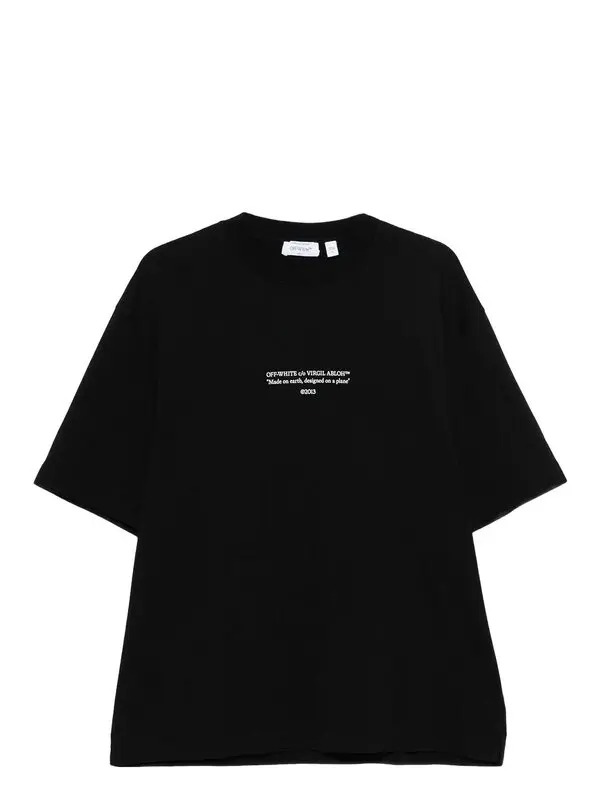 Off-White Statement Cotton Skate T-shirt - Black