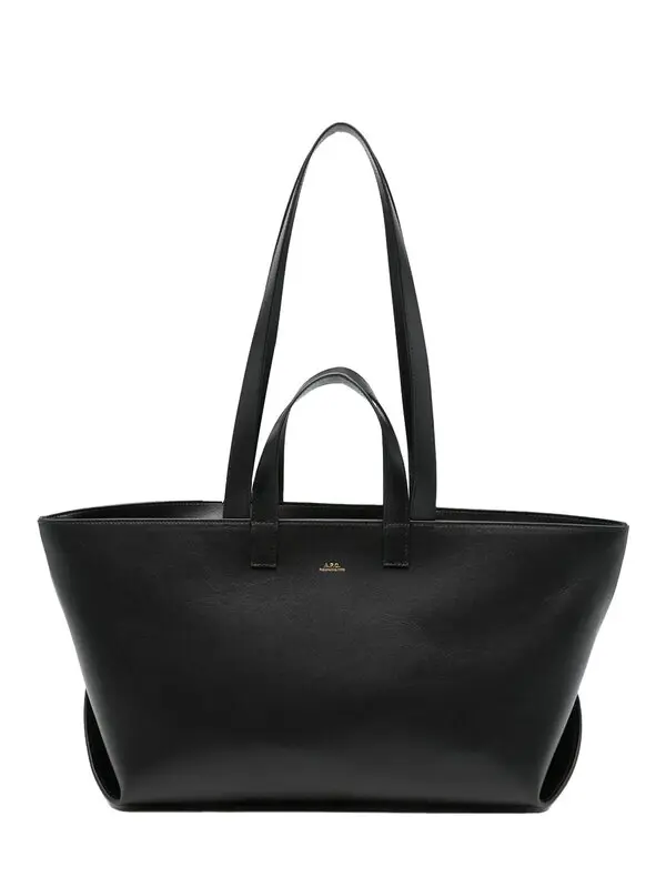 A.p.c. Le Drummer Leather Tote Bag - Black