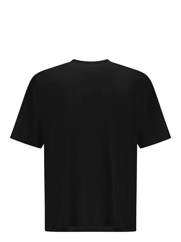 Herno Stretch-cotton Jersey T-shirt With Scuba Details - Black