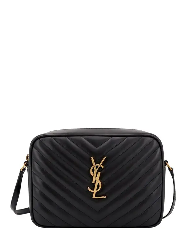 Saint Laurent Quilted Leather Camera Bag With Cassandre Detail - Multicolor