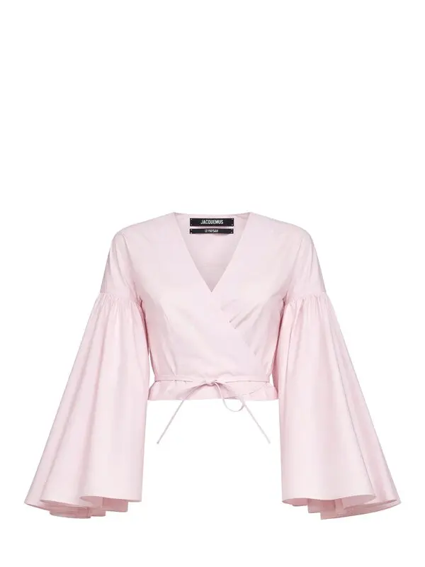 Jacquemus The Paysan Ruffled Wrap Top - Multicolor