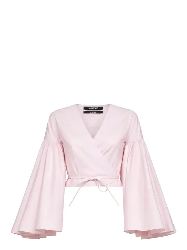 Jacquemus The Paysan Ruffled Wrap Top - Multicolor