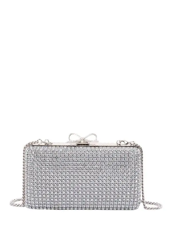SELF-PORTRAIT Crystal Chainmail Clutch Bag - Multicolor
