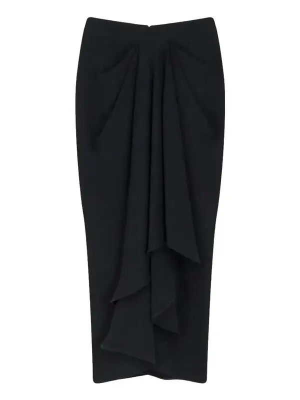 Givenchy Draped Pencil Skirt - Black