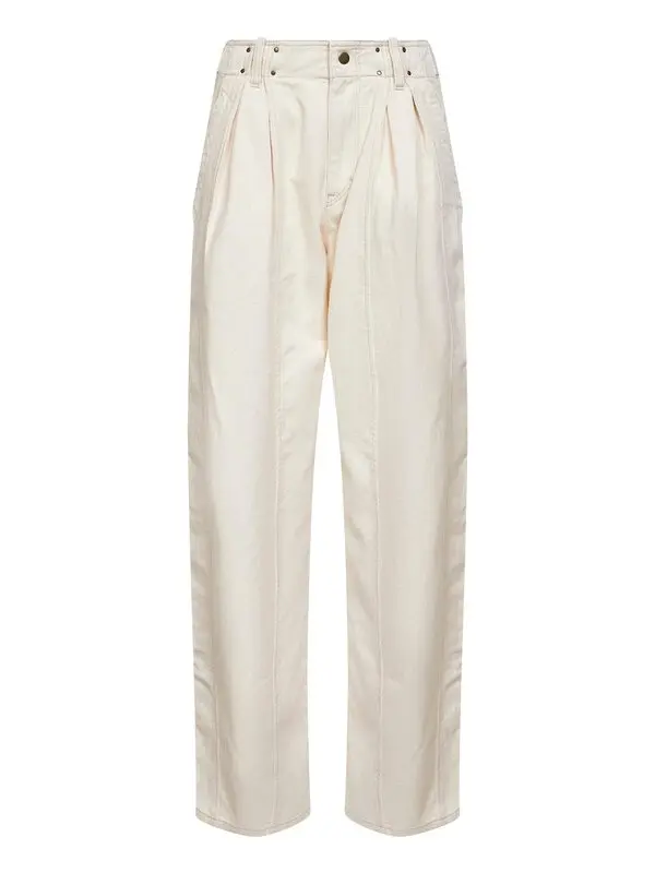 Isabel Marant Étoile Ecru Cotton Ireme Workwear Trousers - Multicolor