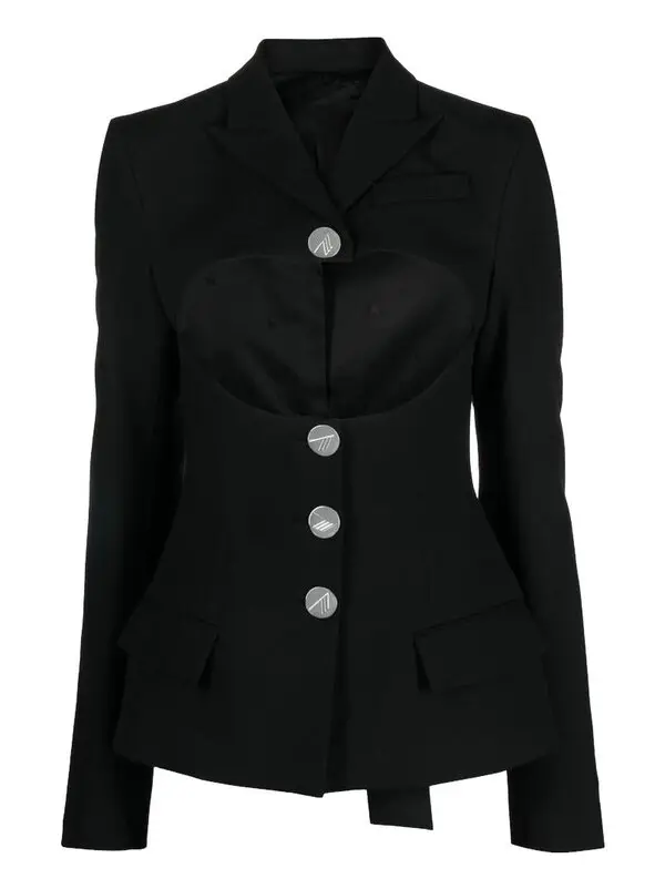 Attico Cut-out Detail Blazer - Black