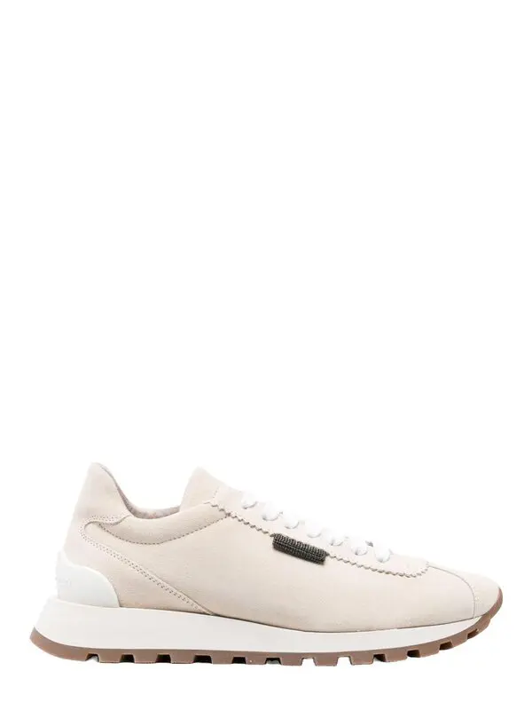 Brunello Cucinelli Paneled Suede Lace-up Sneakers - Multicolor