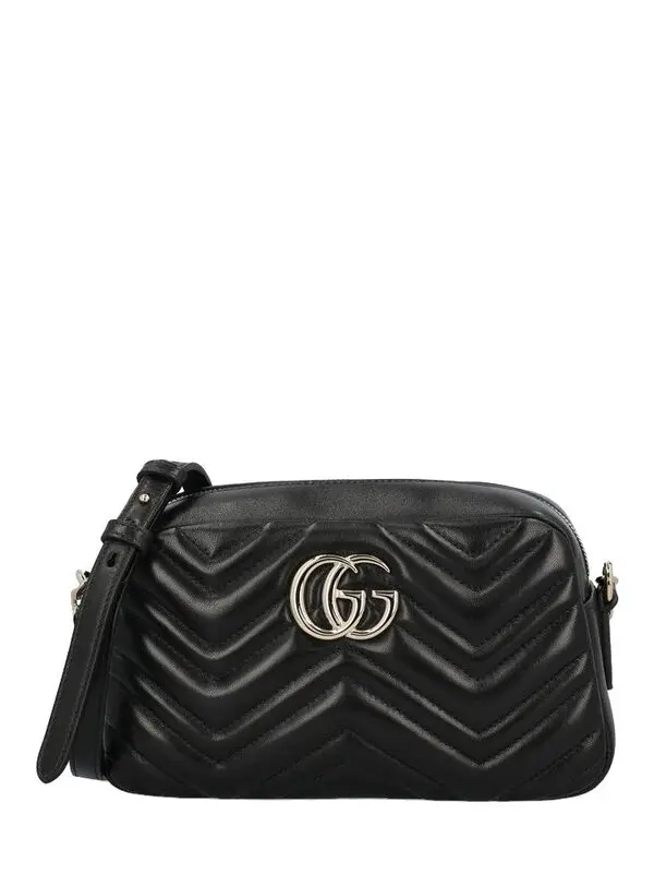 Gucci Chevron Nappa Leather Mini Bag - Black