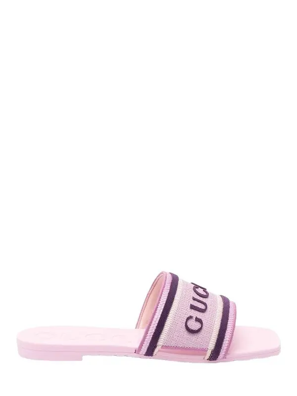 Gucci Slides With Logo Detail - Multicolor