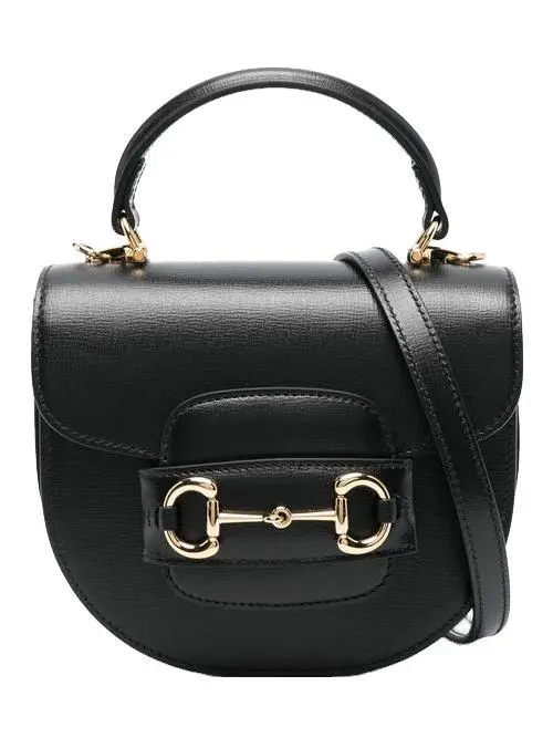 Gucci Horsebit Detail Shoulder Bag - Black