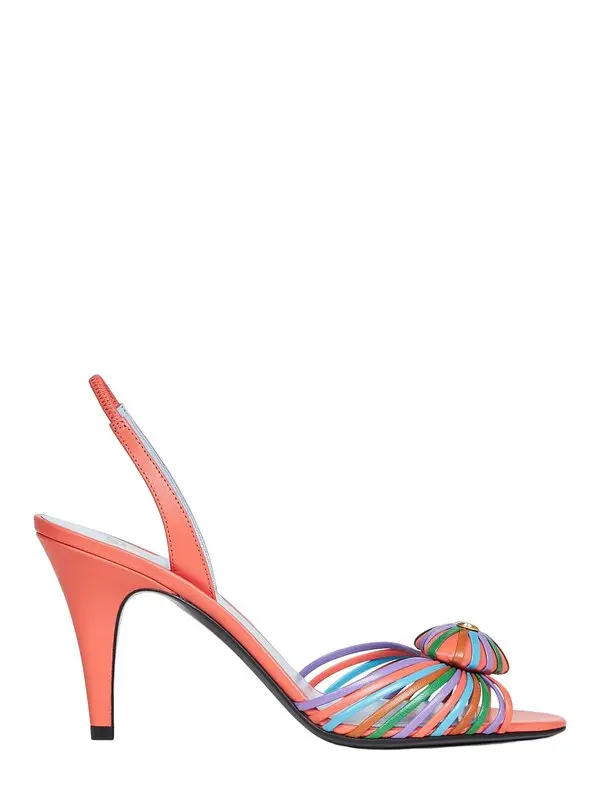 Valentino Garavani Coeur Royal Leather Sandals - Multicolor