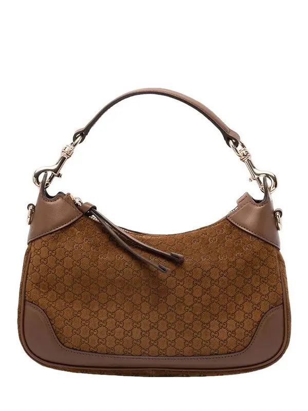 Gucci Calf Leather Monogram Handbag - Multicolor
