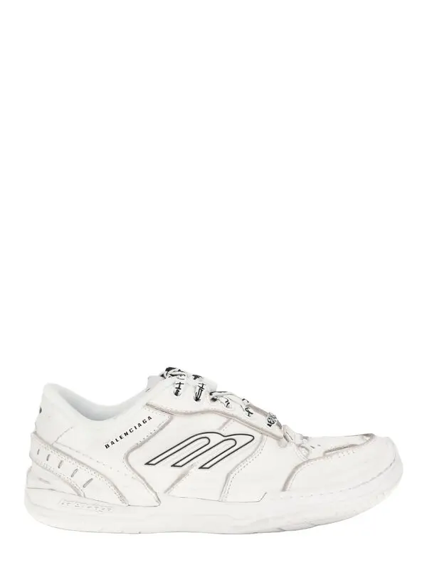 Balenciaga Hamptons Worn-out Sneakers - White