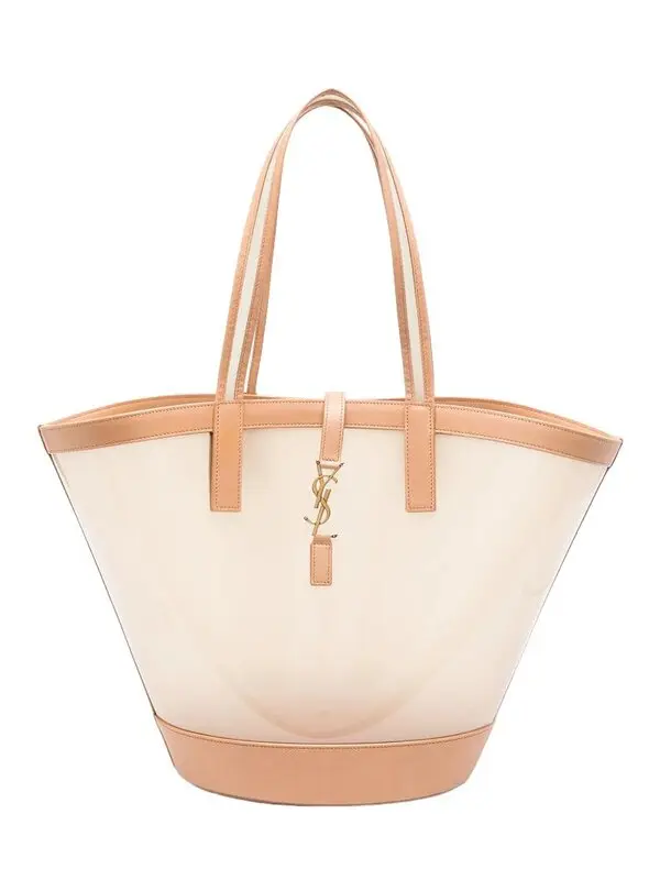 Saint Laurent Transparent Tote Bag - Cream
