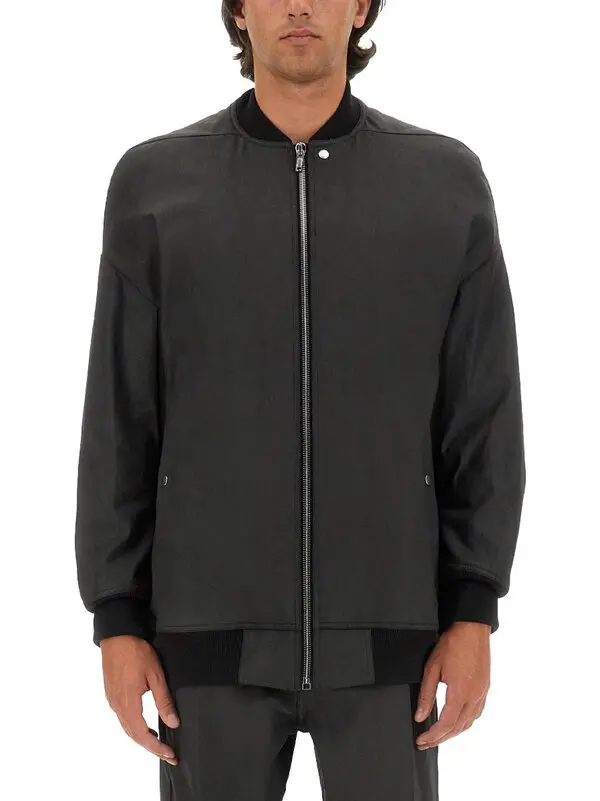 Rick Owens Zip Up Bomber Jacket - Black
