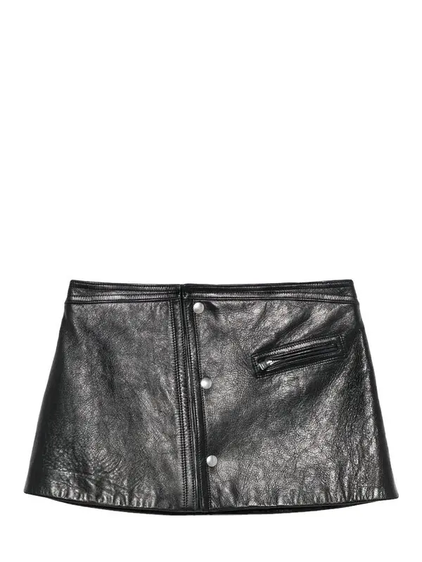 Prada A-line Skirt With Triangle Logo - Black