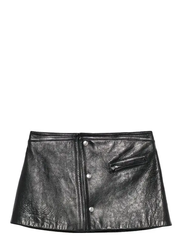 Prada A-line Skirt With Triangle Logo - Black