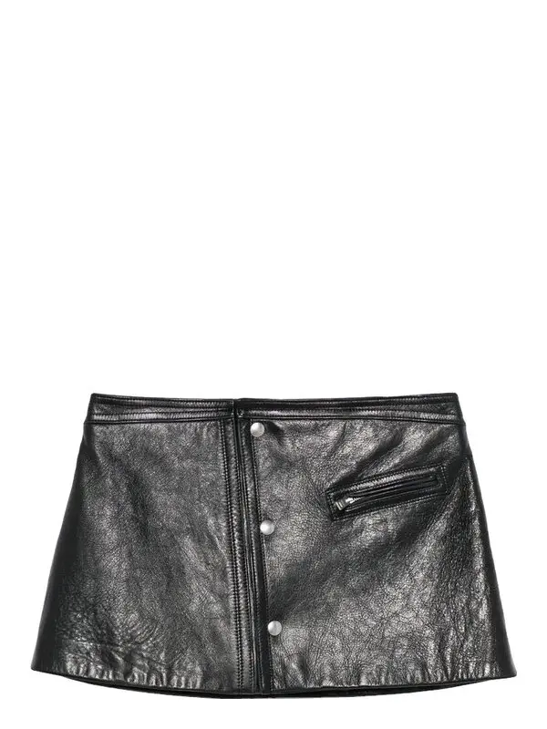 Prada A-line Skirt With Triangle Logo - Black