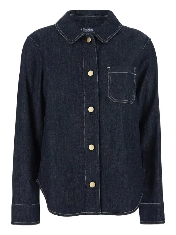 Max Mara Enfasi" Denim Shirt - Multicolor