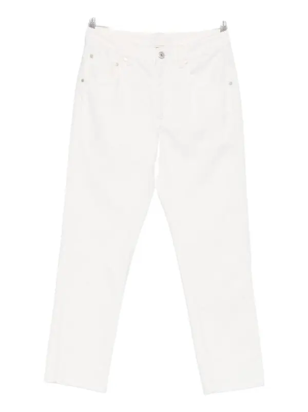 Brunello Cucinelli White Cotton Trousers - Multicolor