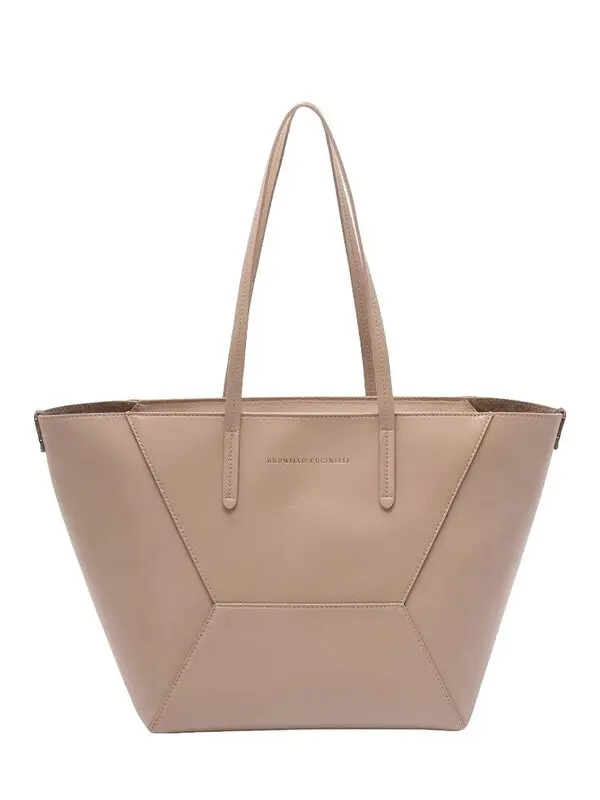 Brunello Cucinelli Calf Leather Tote Bag - Multicolor