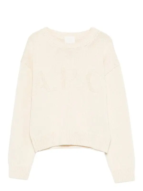 A.p.c. Neutral Tonal Logo Crew Neck Jumper - Cream