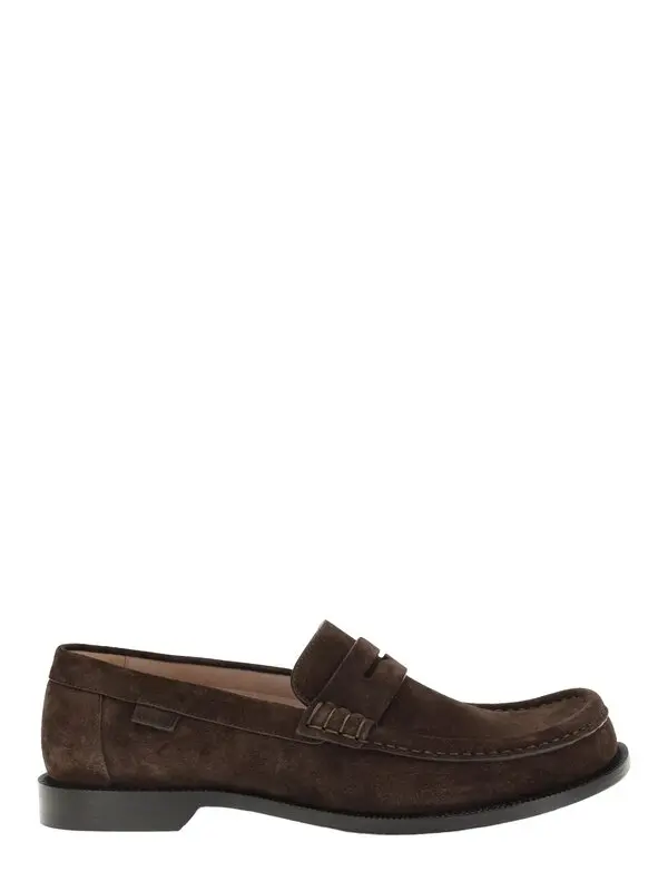 Loewe Campo Suede Calfskin Loafers - Brown