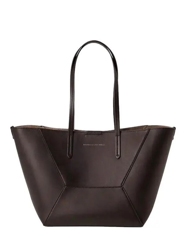 Brunello Cucinelli Calf Leather Tote Bag - Multicolor