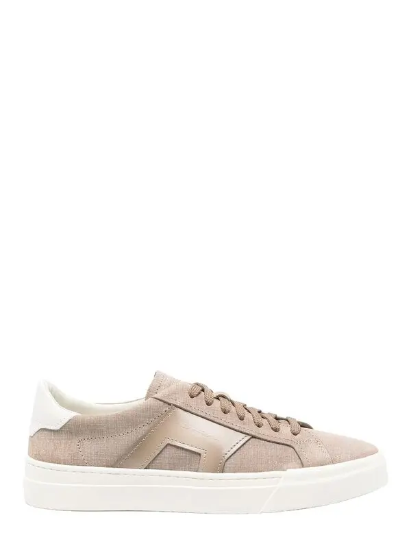 Santoni Low-top Trainers With Padded Ankle And Logo Detail - Brown