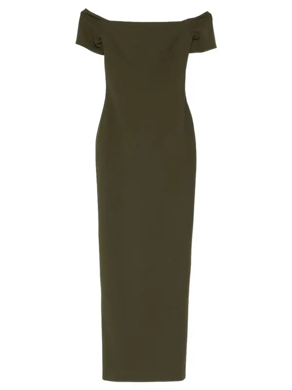Solace London Nile Maxi Dress Off Shoulder, Short Sleeve - Multicolor