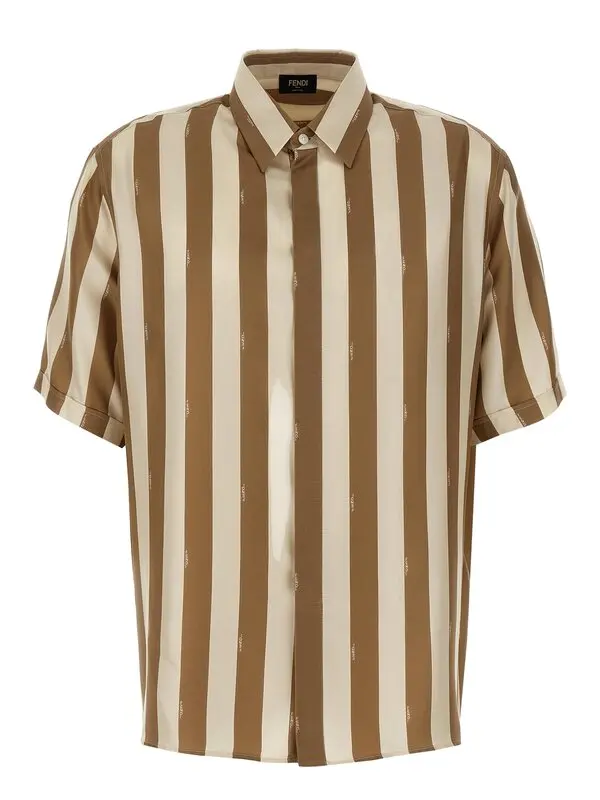 Fendi Pequin Shirt - Brown