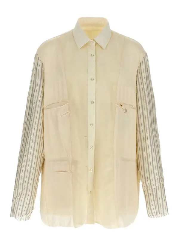 MAISON MARGIELA Anonymity Of The Lining' Bi-material Jacket - Cream