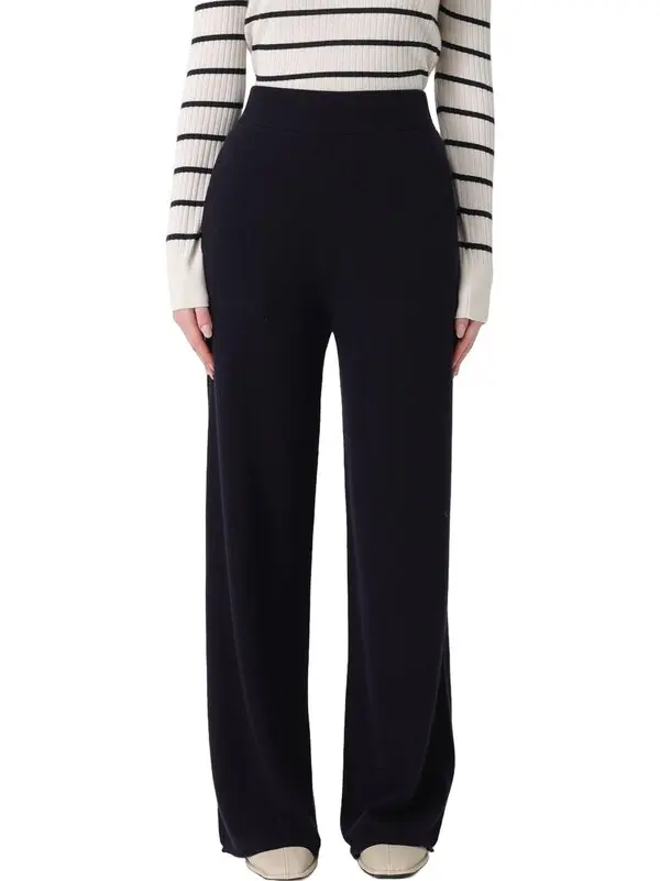 Max Mara Cashmere Wide Leg Pants - Blue
