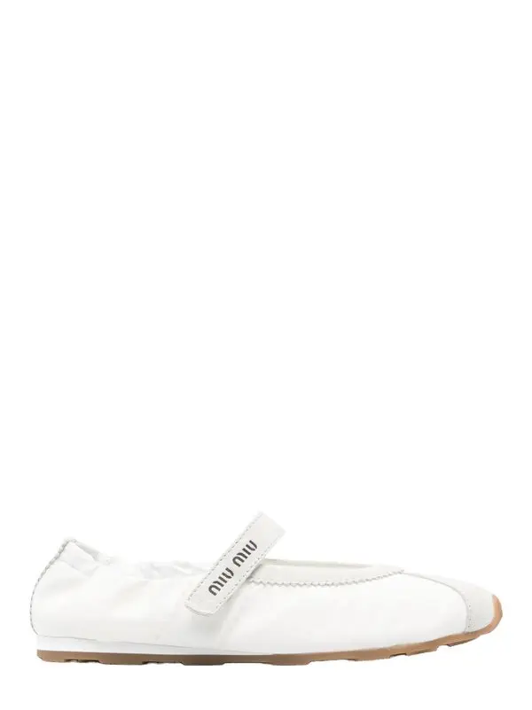 Miu Miu Elasticated Strap Ballerina Flats - Multicolor