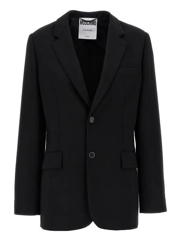 Moschino Single-breasted Martingale Blazer - Black