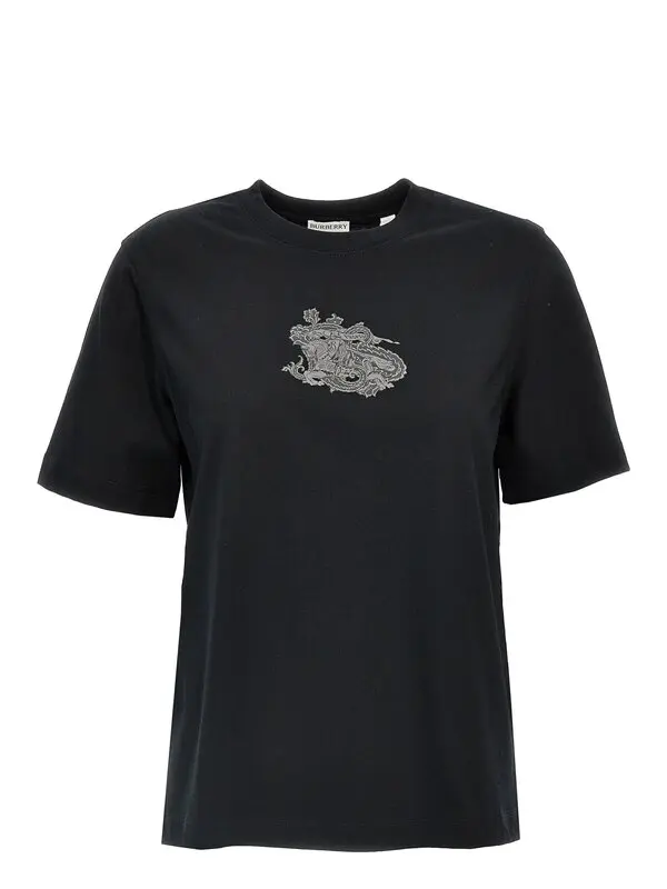 Burberry Logo Print T-shirt - Black