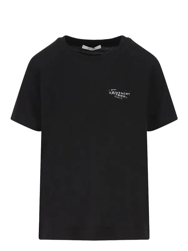 Givenchy Black Logo Cotton T-shirt - Multicolor