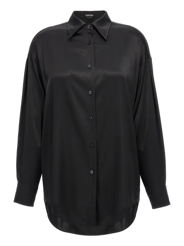 TOM FORD Silk Satin Shirt - Black
