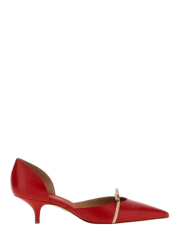 FERRAGAMO Gyoia Leather Pumps With Bow Detailing - Red