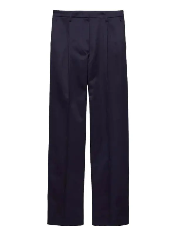 Prada Cotton Wide Leg Pants - Multicolor
