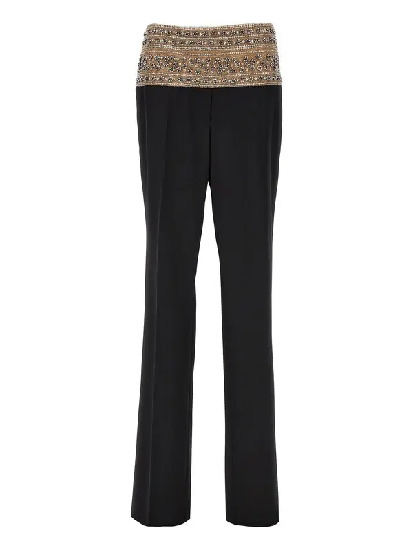 Stella McCartney Smoking Crystal Trousers - Black