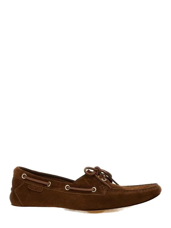 TOM FORD Robin Suede Boat Shoe - Brown