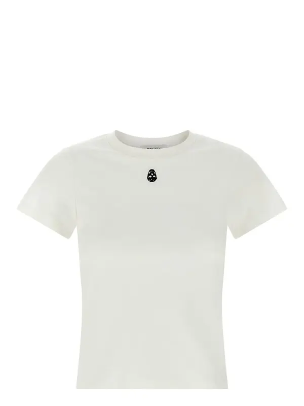 Alexander McQueen Cotton Jersey T-shirt With Skull Embroidery - White