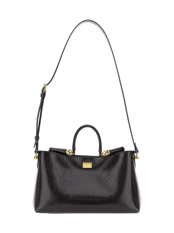 Dolce & Gabbana Vittoria Leather Handbag - Brown