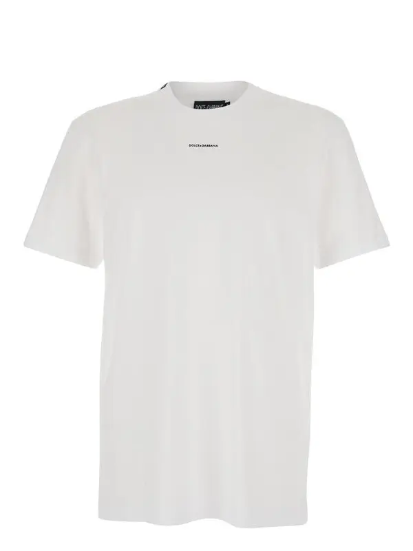 Dolce & Gabbana T-shirt With Logo On The Front In Cotton For - Multicolor