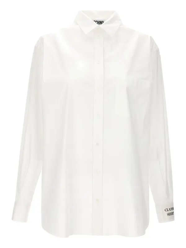 Moschino Stretch Cotton Poplin Shirt - White